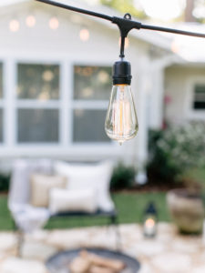 DIY Fire Pit with String Lights | Laine and Layne