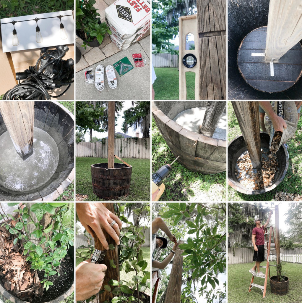 DIY Fire Pit with String Lights | Laine and Layne