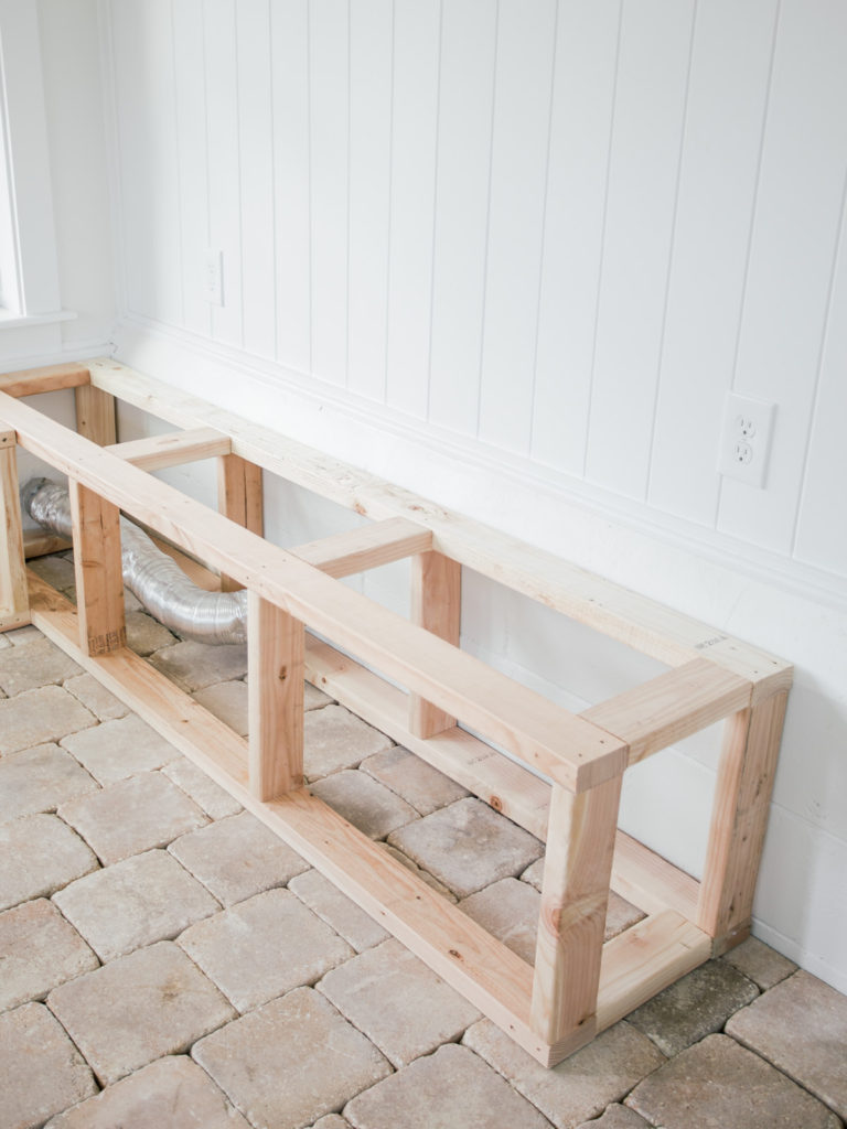 DIY Corner Bench In Our Sunroom | Laine and Layne