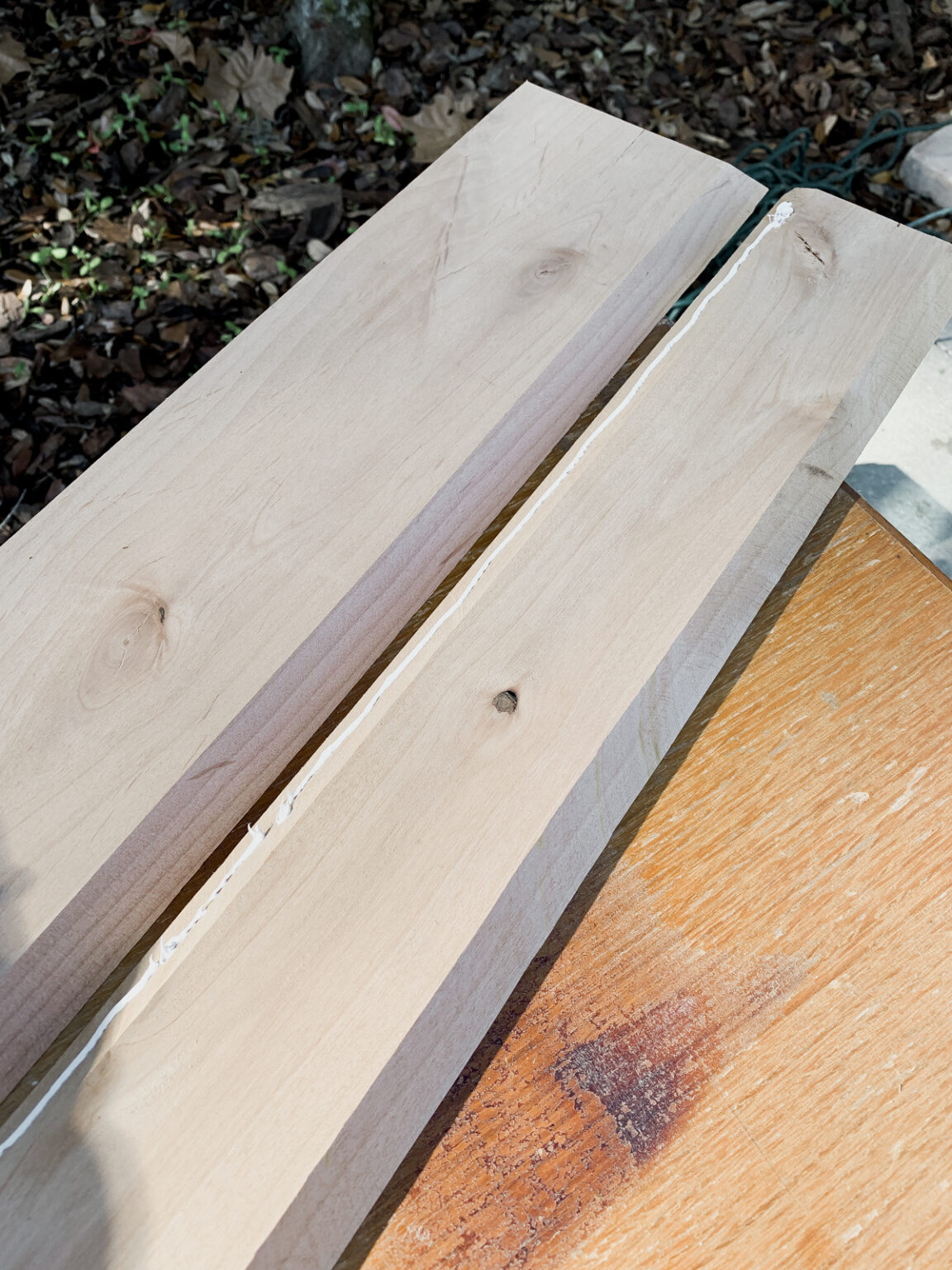 DIY Box Mantel with Craft Paint Stain | Laine and Layne