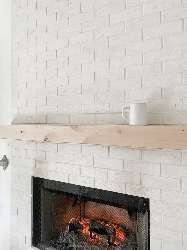 DIY Box Mantel with Craft Paint Stain | Laine and Layne