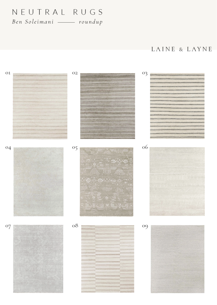 Living Room Rug Guide & Neutral Rug Roundup | Laine and Layne