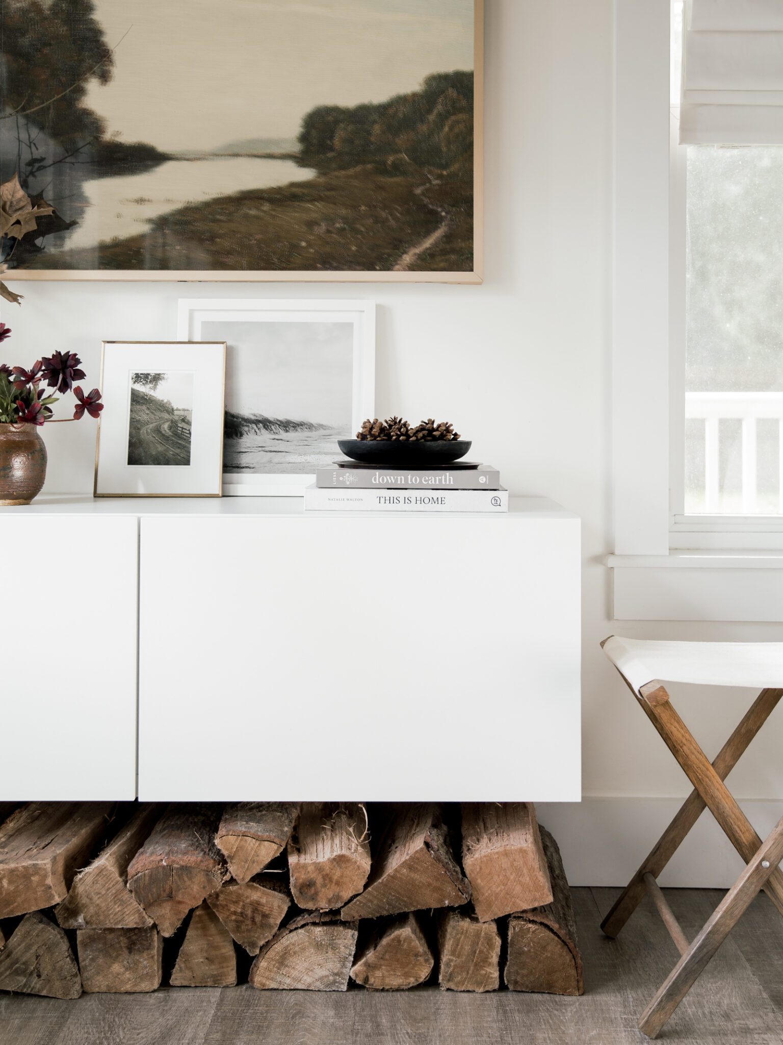 Samsung Frame TV & Media Cabinet Styled for Fall | Laine and Layne