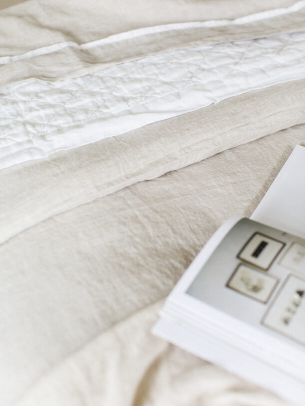 Cozy Fall Bedroom & DIY Linen Headboard | Laine and Layne