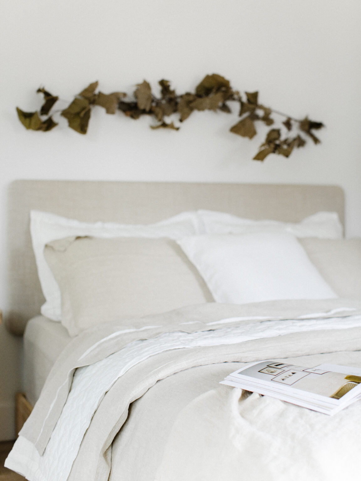 Cozy Fall Bedroom & DIY Linen Headboard | Laine and Layne