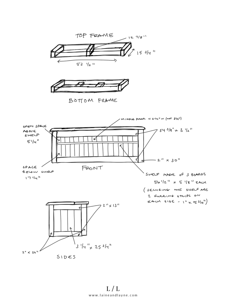 DIY Firewood Holder Console Table | Laine and Layne