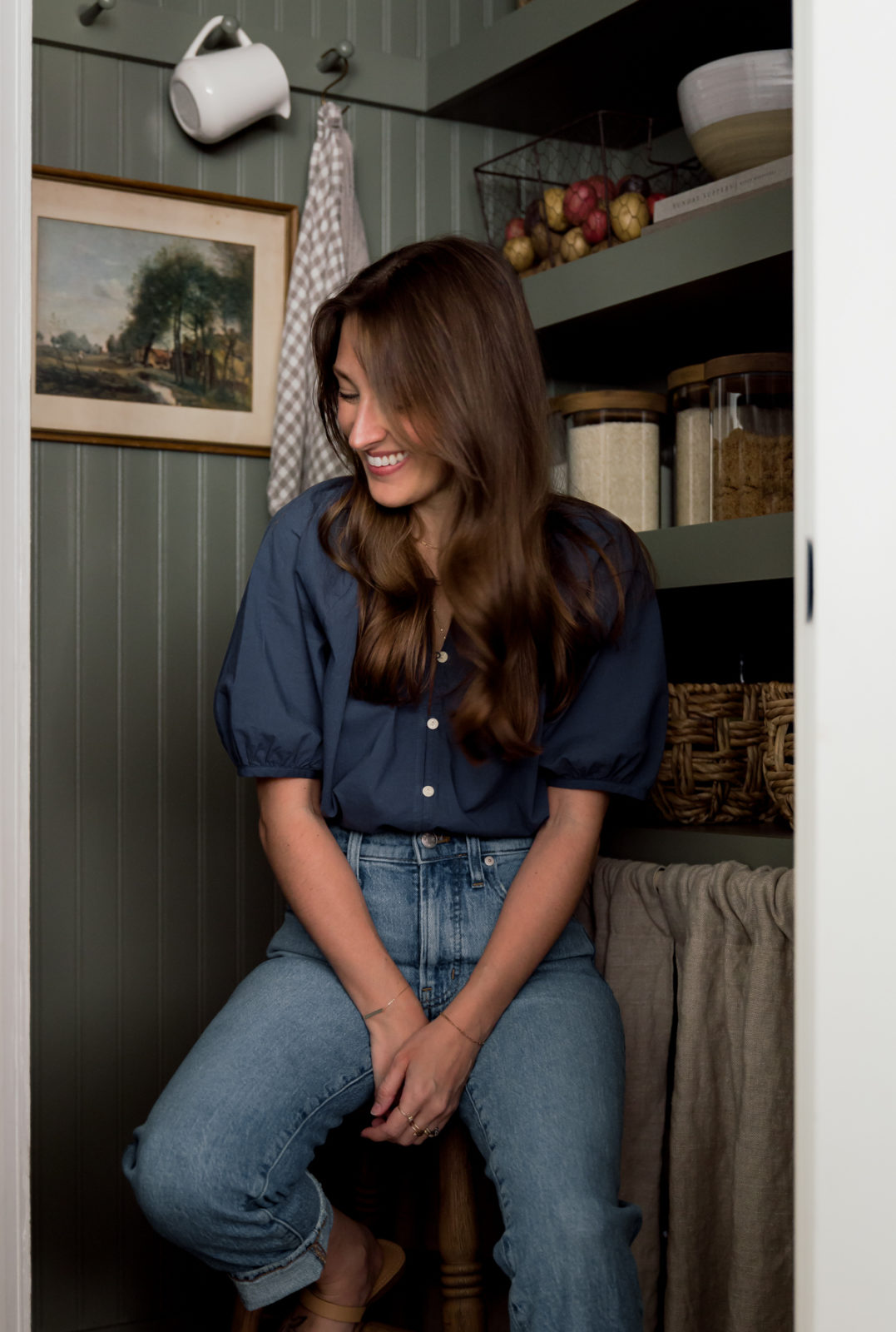 Pantry Reveal : How To Update A Dated Corner Pantry | Laine and Layne