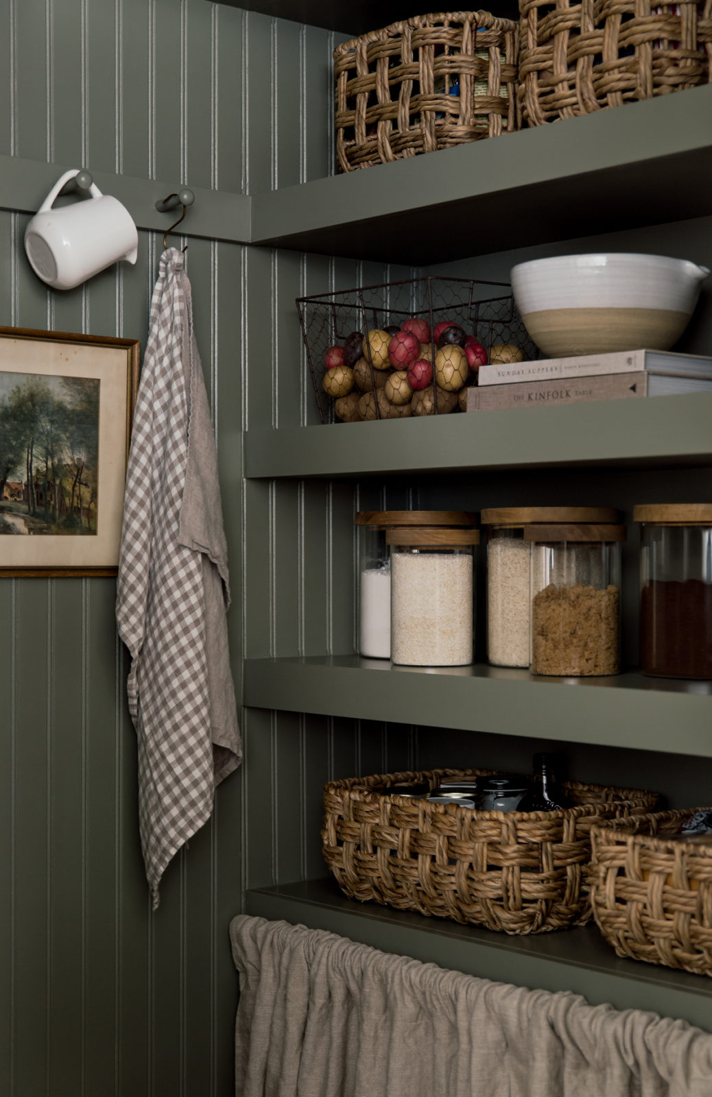 Pantry Reveal : How To Update A Dated Corner Pantry | Laine and Layne