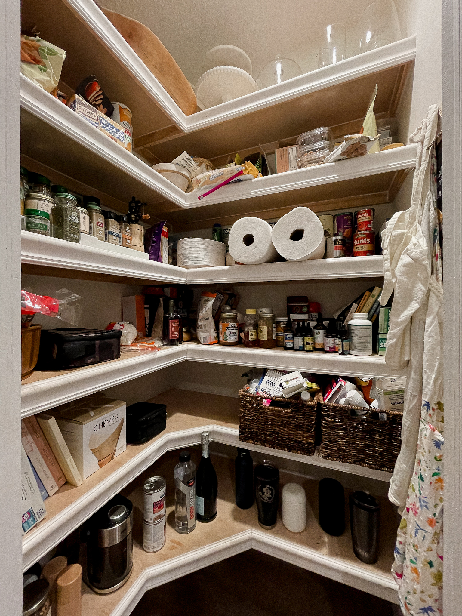 Pantry Reveal : How To Update A Dated Corner Pantry | Laine and Layne