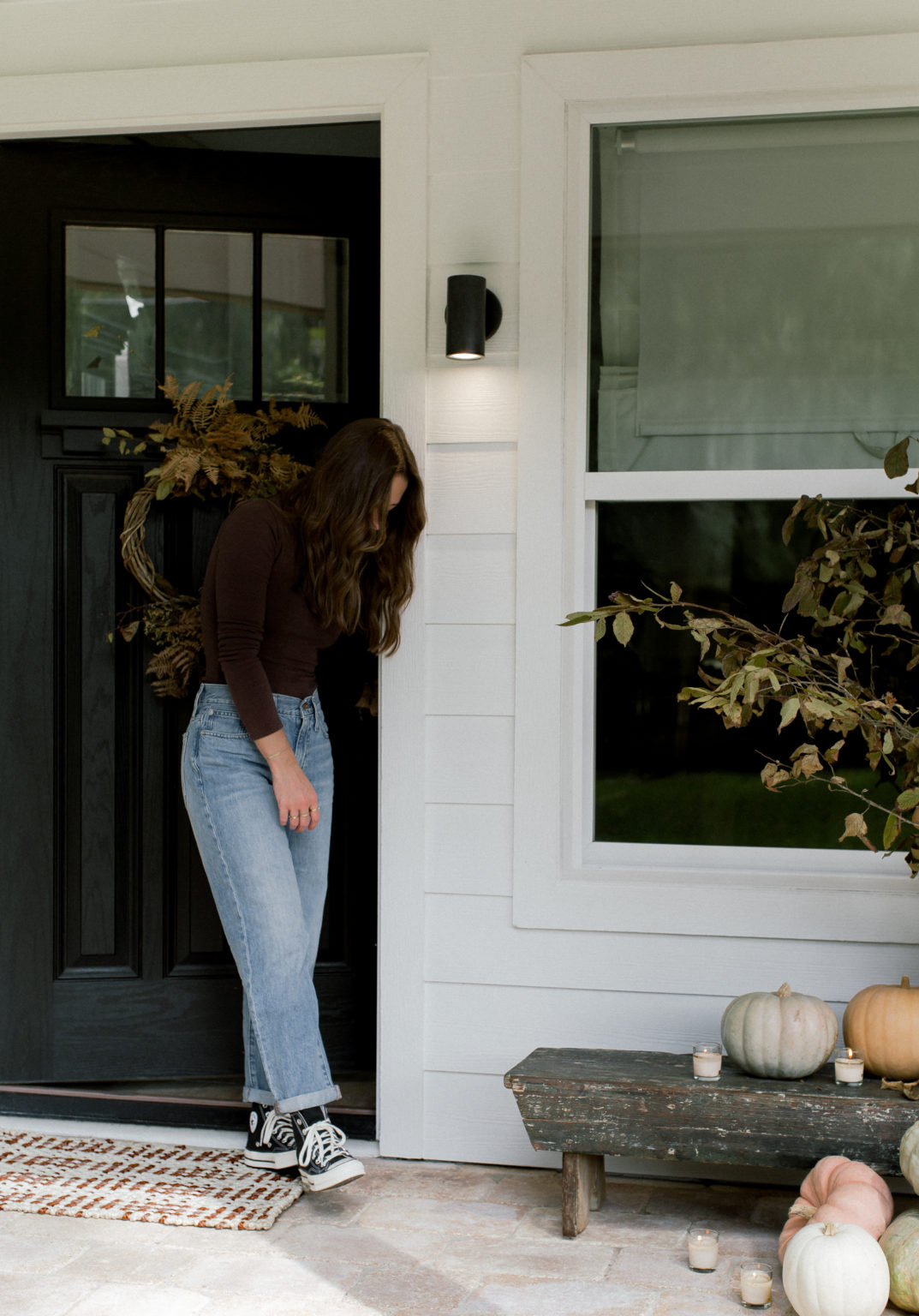 Fall Front Porch & DIY Foraged Wreath | Laine and Layne
