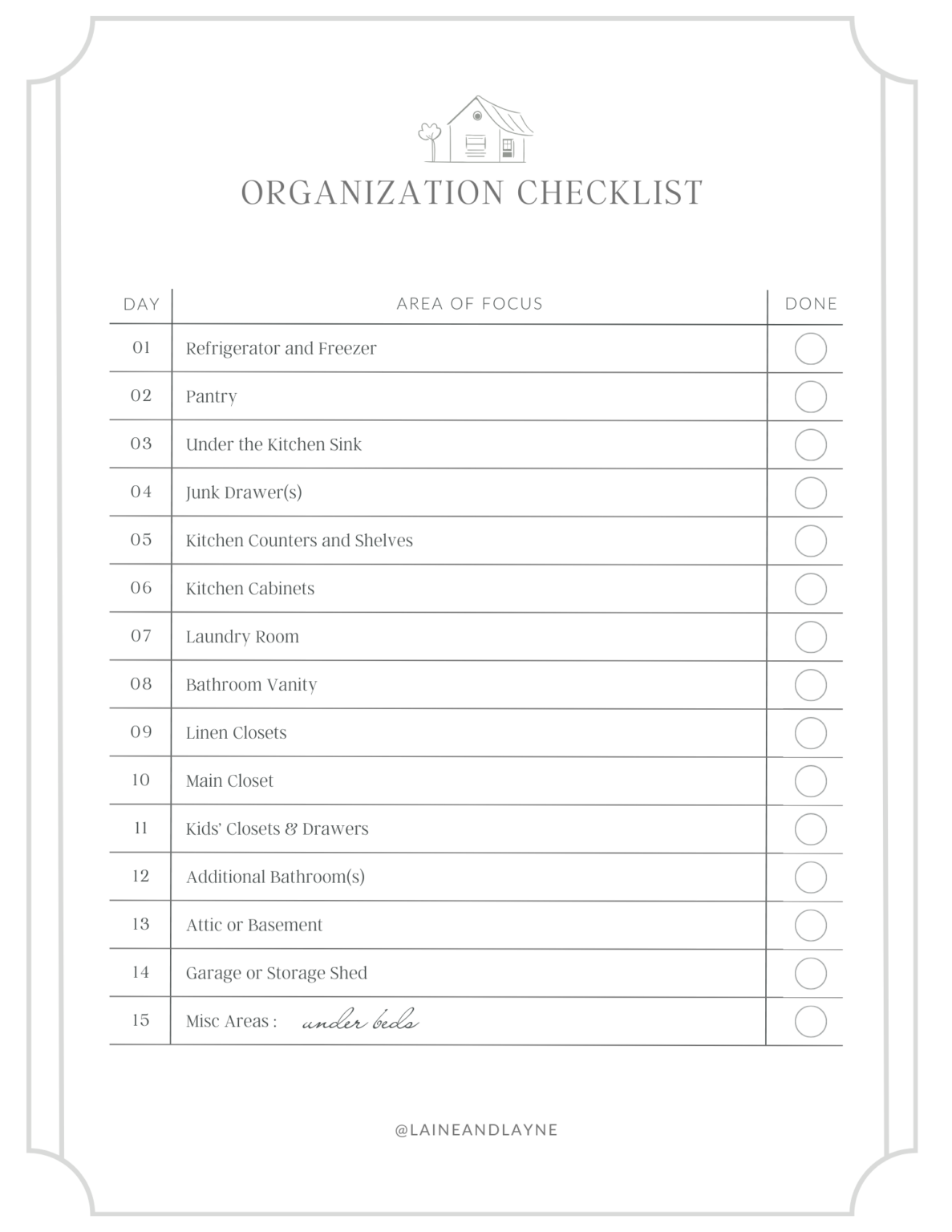 Home Organization Checklist & Shopping Favorites | Laine and Layne