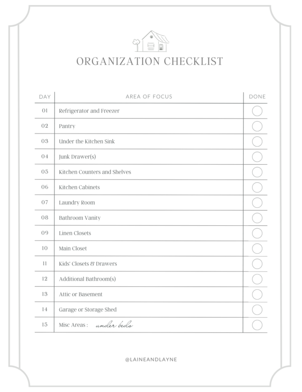 Home Organization Checklist & Shopping Favorites | Laine and Layne