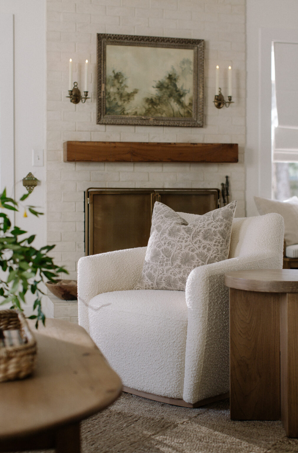 Spring Living Room, Fireplace Brick, Jute Rug Q&A | Laine and Layne