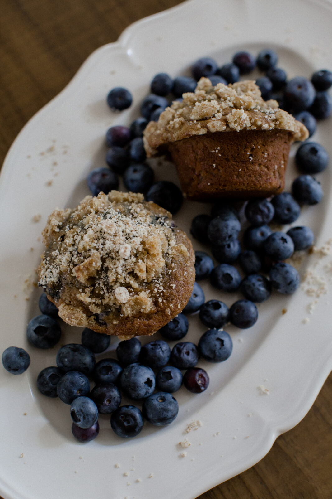 Banana Blueberry Streusel Muffins | Laine and Layne