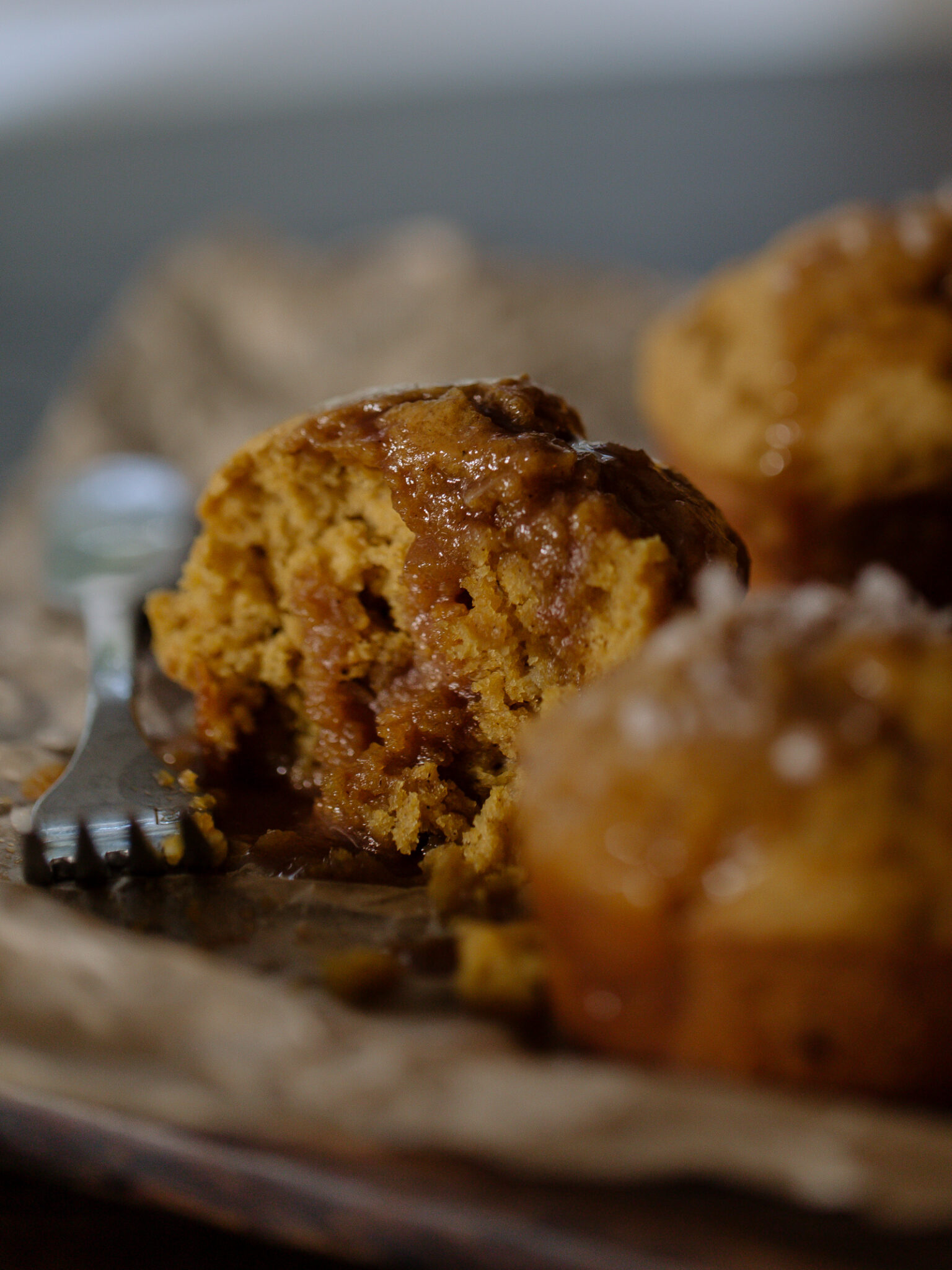 Pumpkin Muffins With Vanilla Apple Glaze Recipe | Laine and Layne