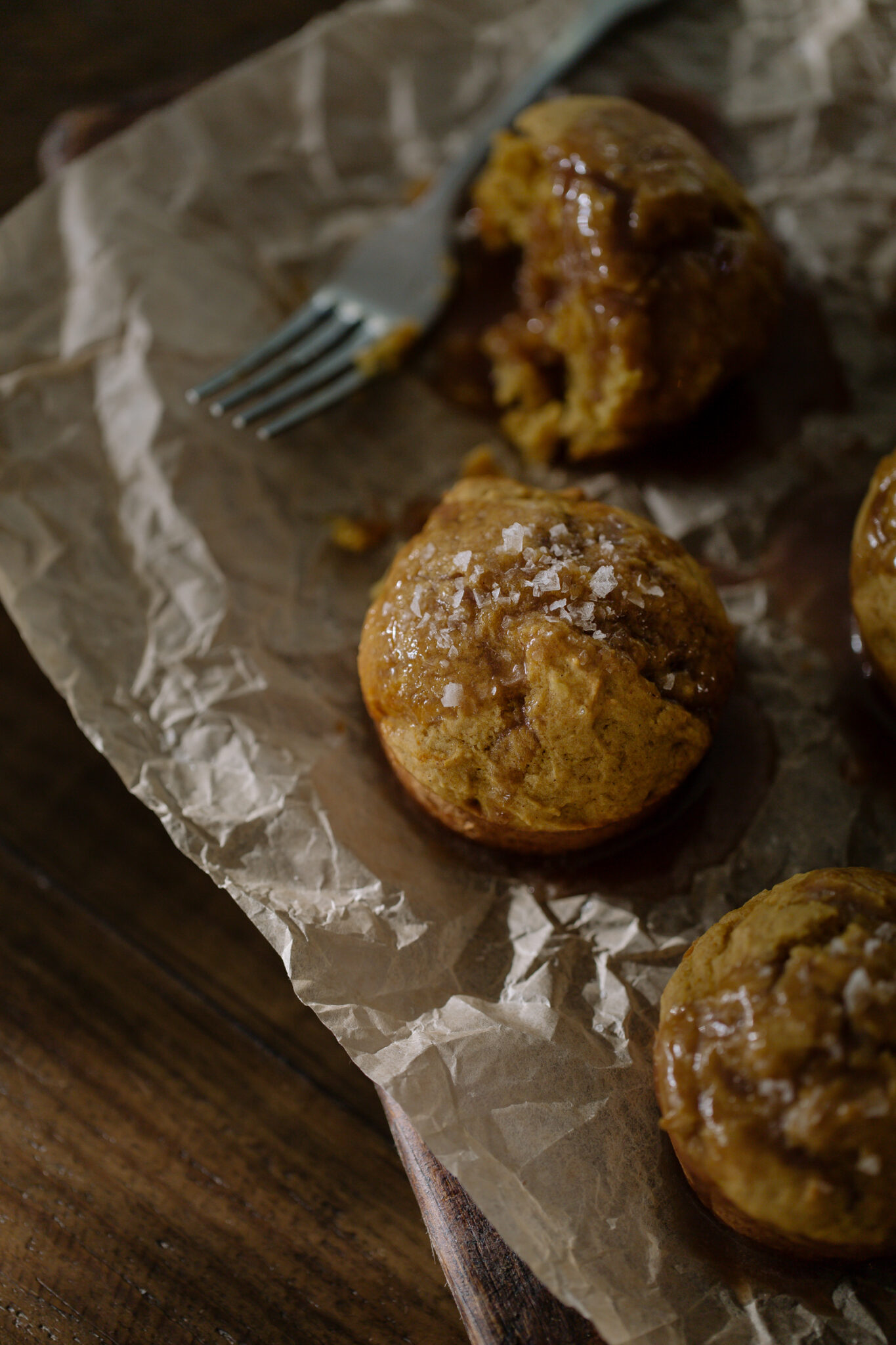 Pumpkin Muffins With Vanilla Apple Glaze Recipe | Laine and Layne