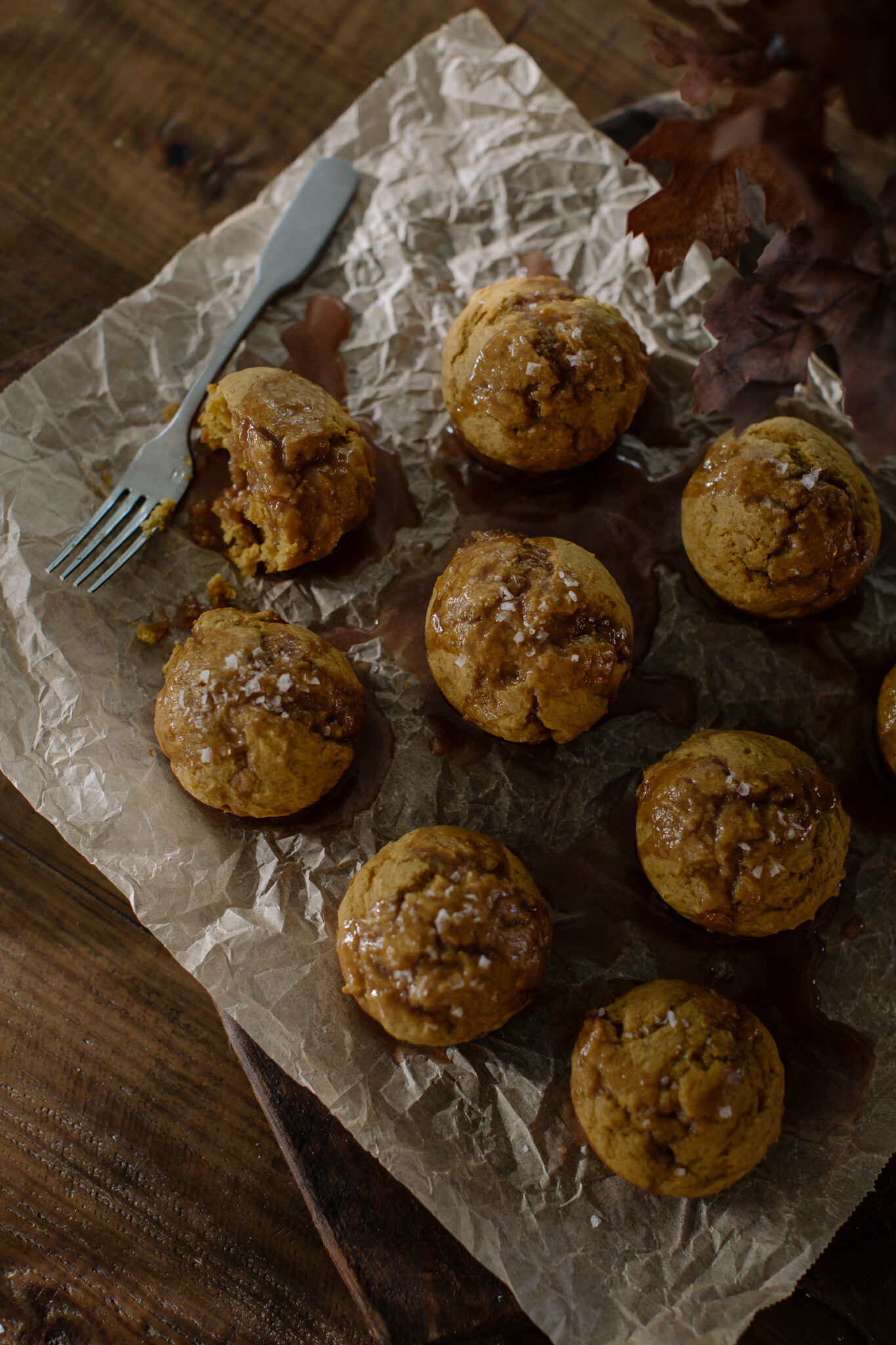 Pumpkin Muffins With Vanilla Apple Glaze Recipe | Laine and Layne